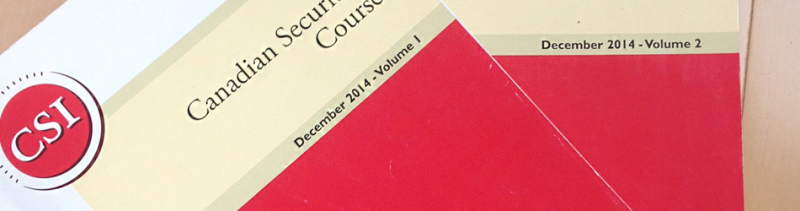 The Canadian Securities Course The Canadian Securities Course